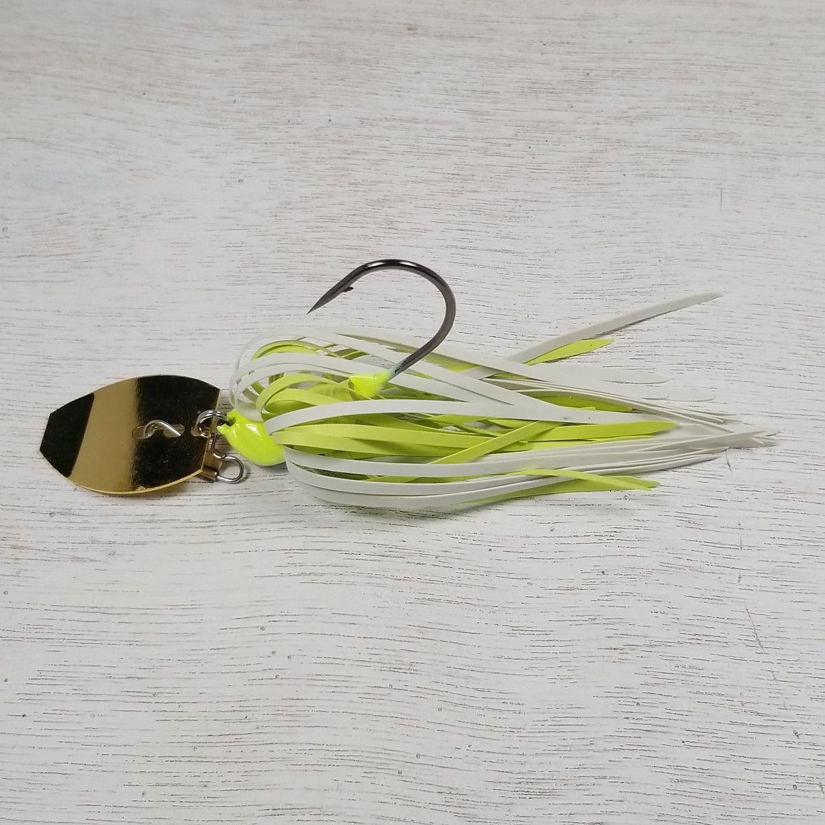 Delta Lures Thunder Jig - Gold Blade - Cht/Wht (flat rubber) – Z's Tackle