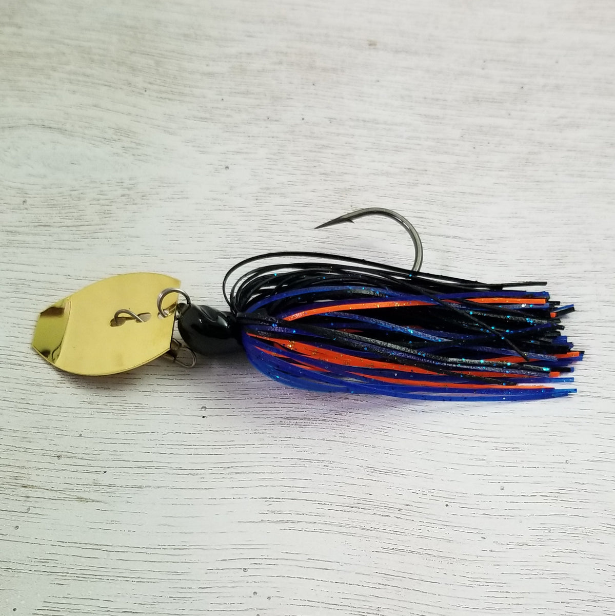 Delta Lures Thunder Jig - Gold Blade - Black Blue orange – Z's Tackle